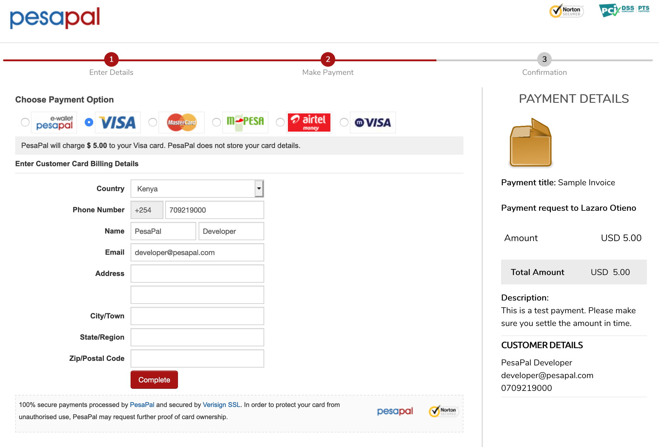 How To Get Paid Online Using the Payments Page | Pesapal